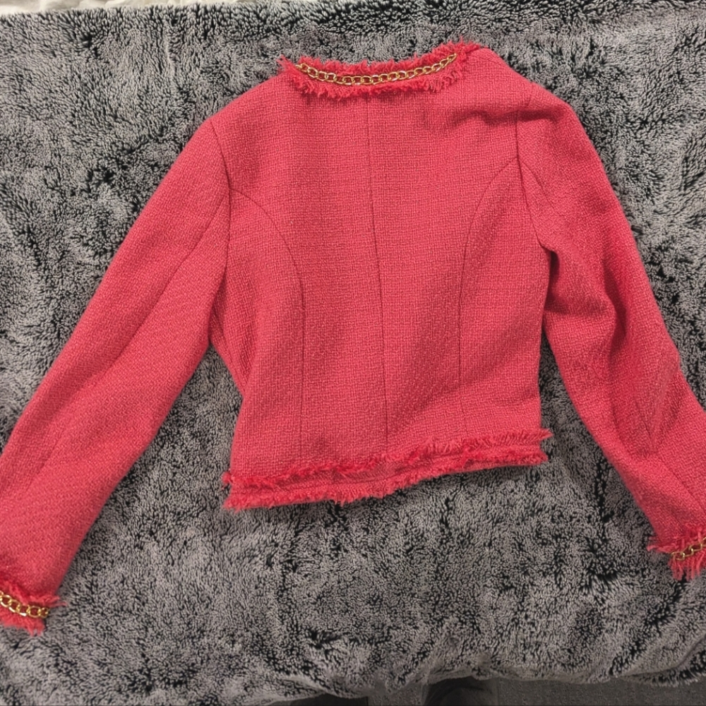 Barbie Pink Tweed Boucle Jacket - Gem